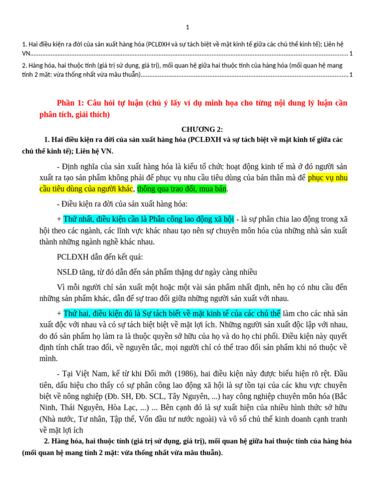 [Chương 2]_KTCT_Danh mục từ khóa quan trọng | PDF