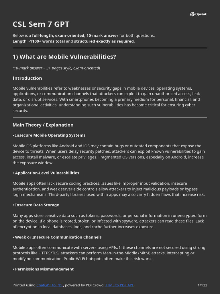 CSL Sem 7 | PDF | Computer Security | Security