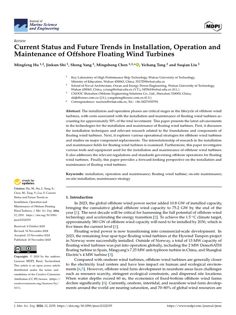 Current Status and Future Trends in Installation O | PDF | Offshore ...