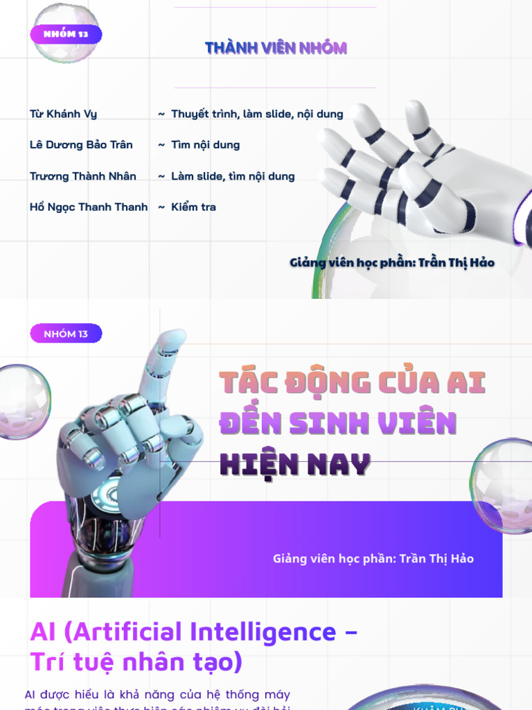 Tác Động Của AI Đến Học Tập Của Sinh Viên | PDF