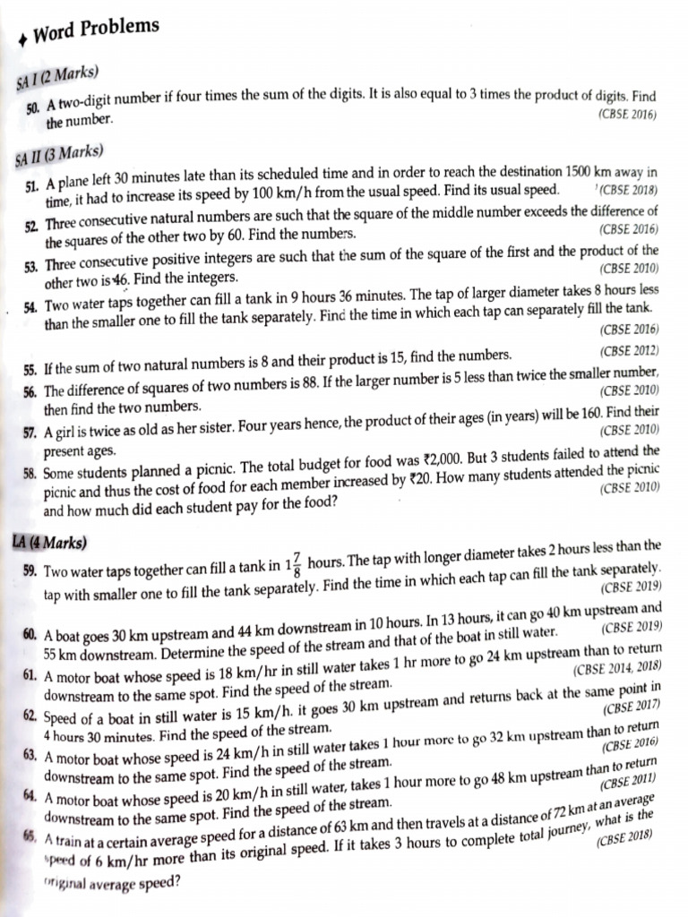 CBSE Math Word Problems Solutions | PDF | Elementary Mathematics ...