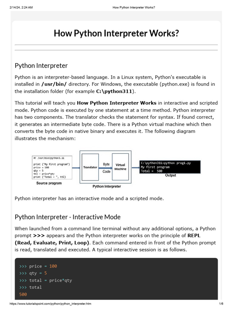 How Python Interpreter Works_L9 | PDF | Python (Programming Language ...
