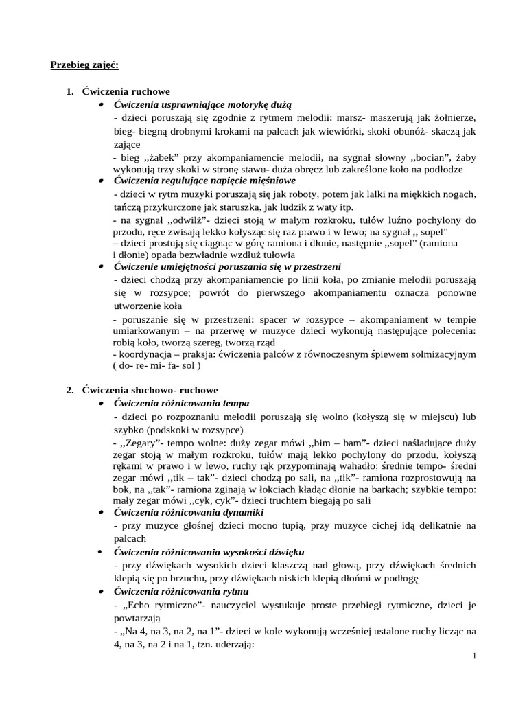 zajecia logorytmiczne | PDF