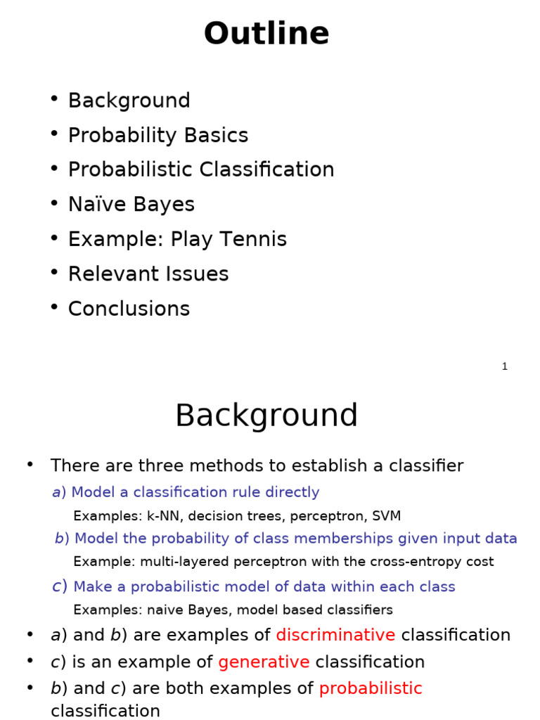 Naive Bayes 1 | PDF | Statistical Classification | Algorithms
