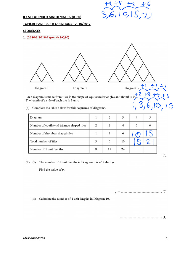 2016 2017 Ppqs Sequences QP | PDF