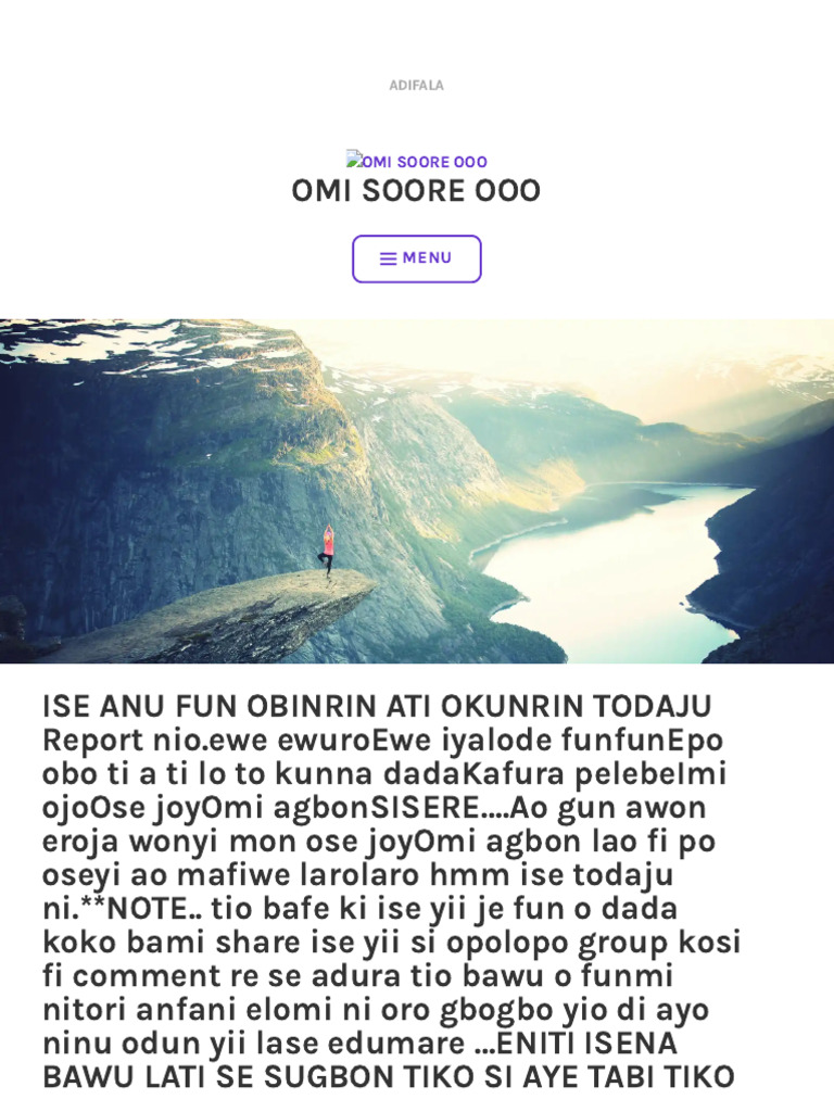 Ise Anu Fun Obinrin Ati Okunrin Todaju Report Nio.ewe Ewuroewe i | PDF