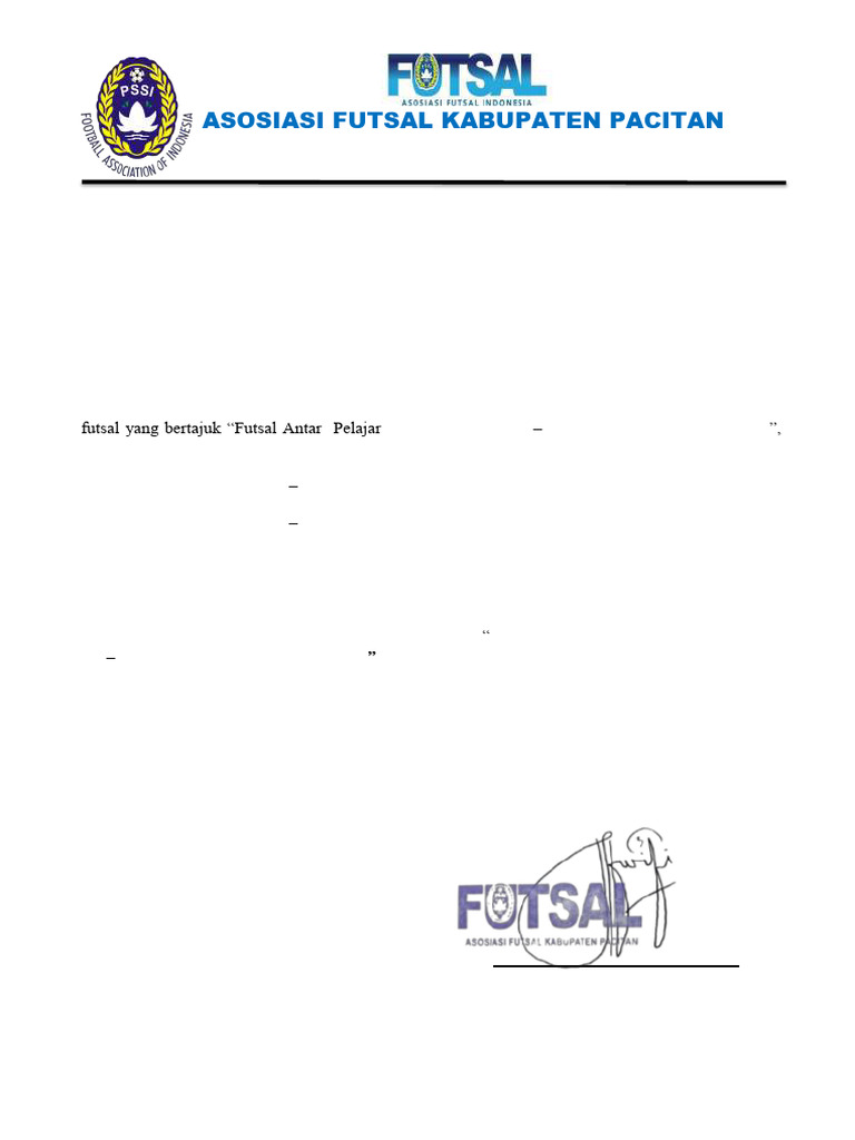 Undangan Sekolah Turnamen Futsal SFL 202 | PDF