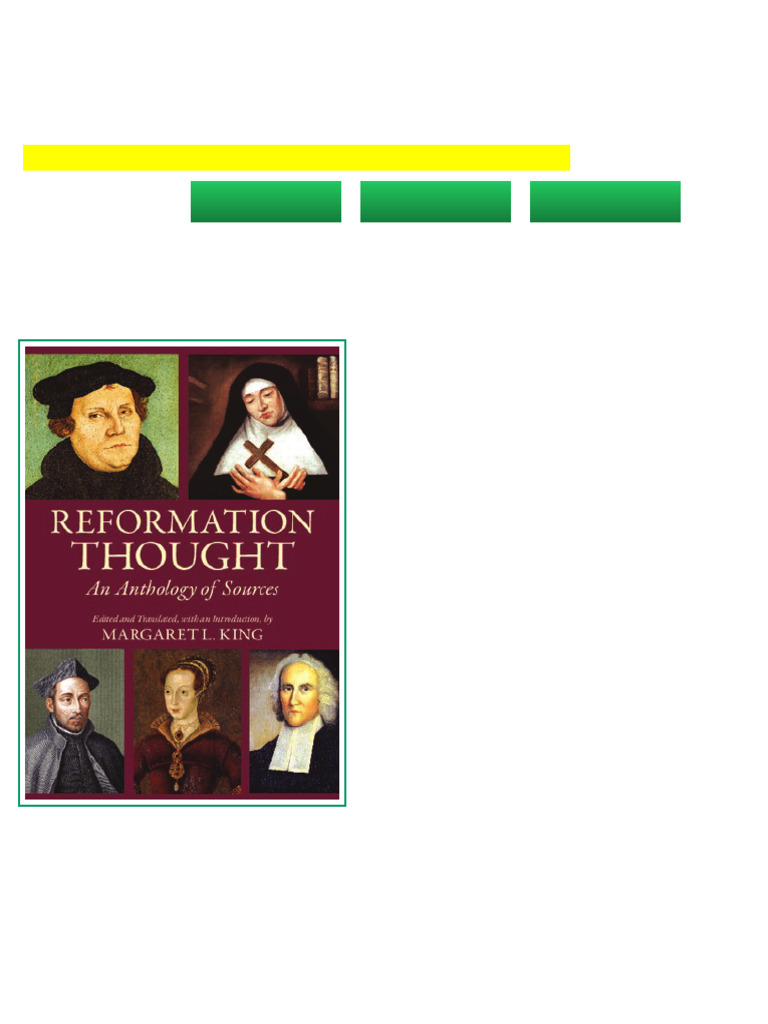 Reformation Thought Margaret L. King Full | PDF