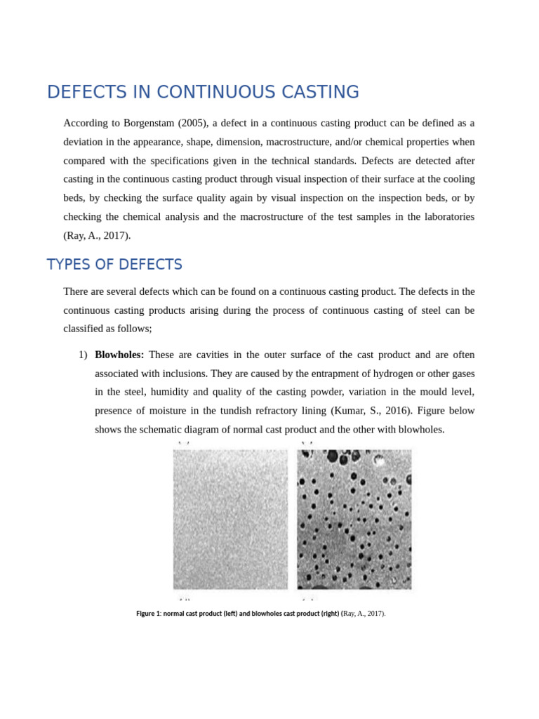 Defects in Continuous Casting | PDF | Steel | Oxygen
