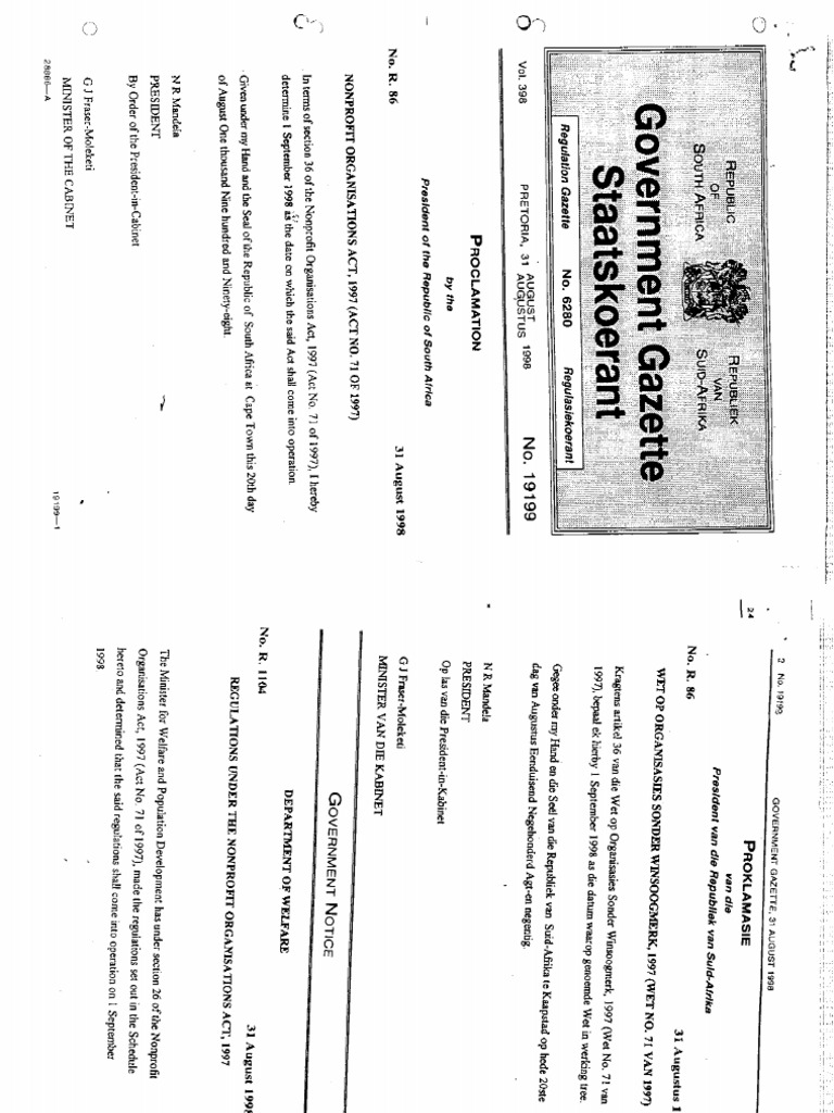 1998 NPO Regulations | PDF