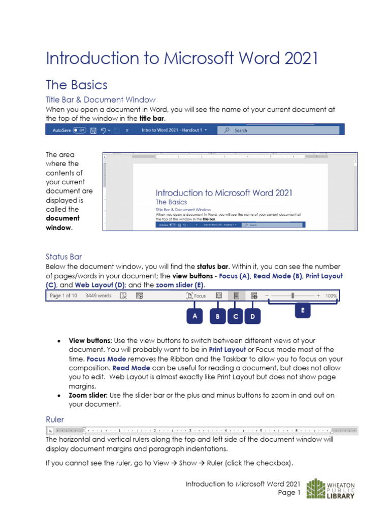Microsoft Word 2021: User Guide Basics | PDF | Computer Keyboard ...