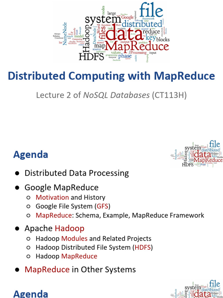 CT113H Lecture 2 - MapReduce | PDF | Apache Hadoop | Map Reduce