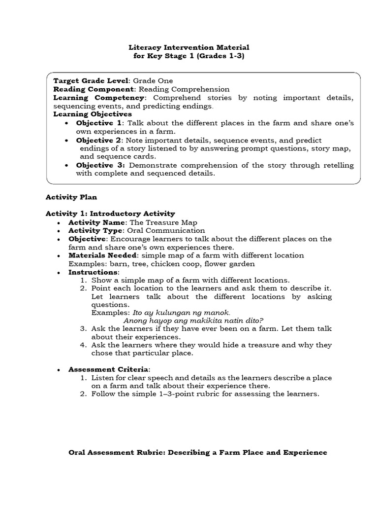 Grade 1 - Reading Comprehension - Comprehend Stories by Nothing ...