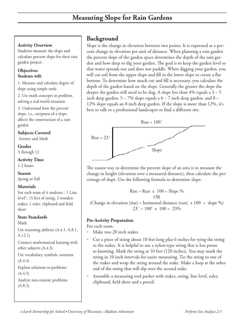 Measuring Slope For RG 2-5 | PDF | Slope | Decimal
