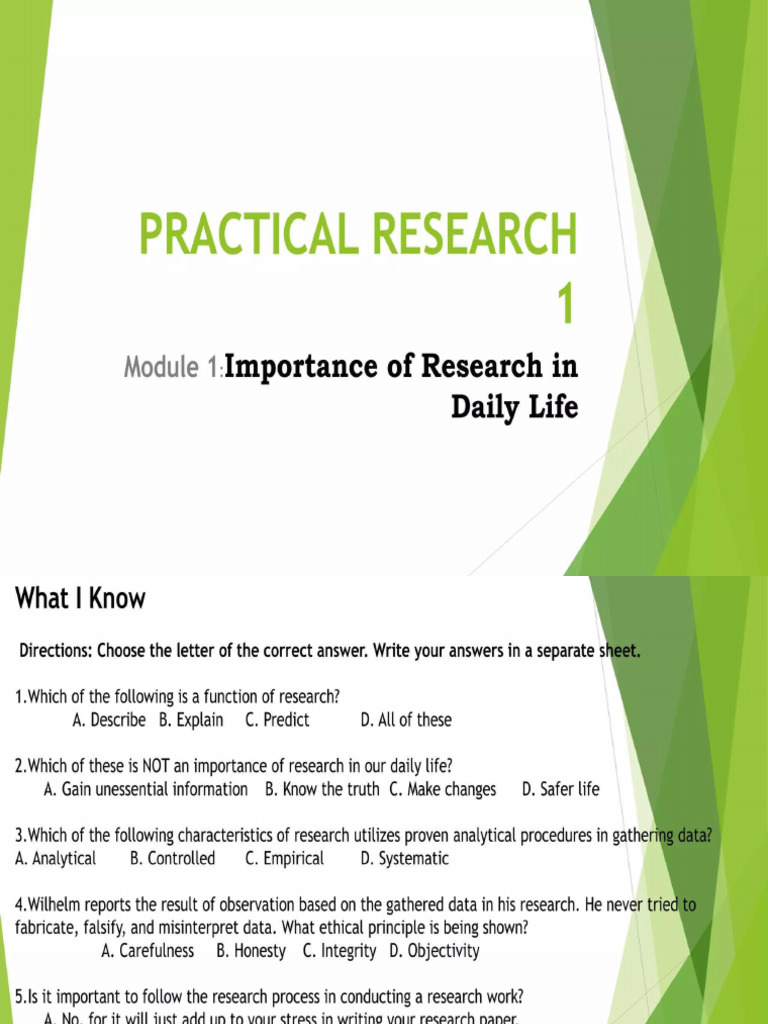 Practical Research 1 - Module 1 and 2 | PDF
