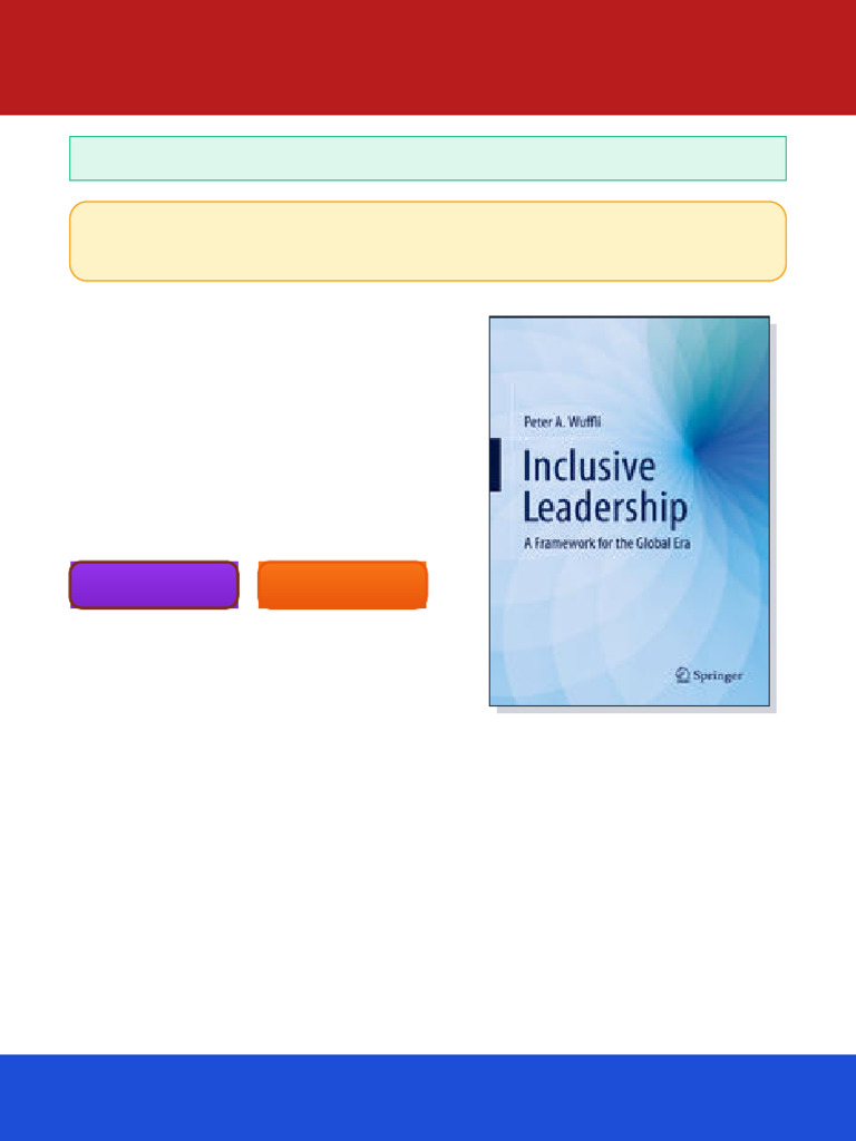 Inclusive Leadership: A Framework For The Global Era 1st Edition Peter ...