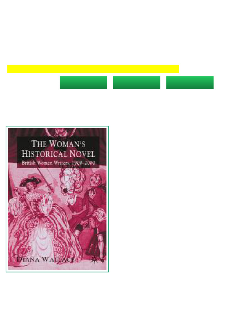 The Woman S Historical Novel British Women Writers 1900 2000 1st ...