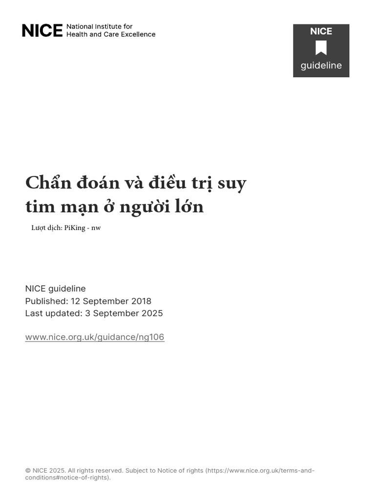 Suy Tim - NICE - Dịch | PDF