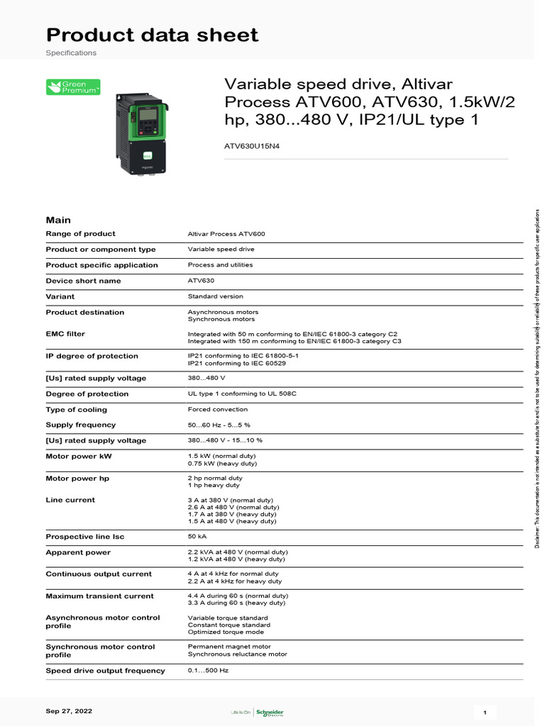 Altivar Process ATV600 - ATV630U15N4 ATV Schneider | PDF | Relay ...