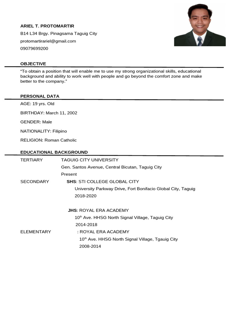Resume Ariel T. P | PDF