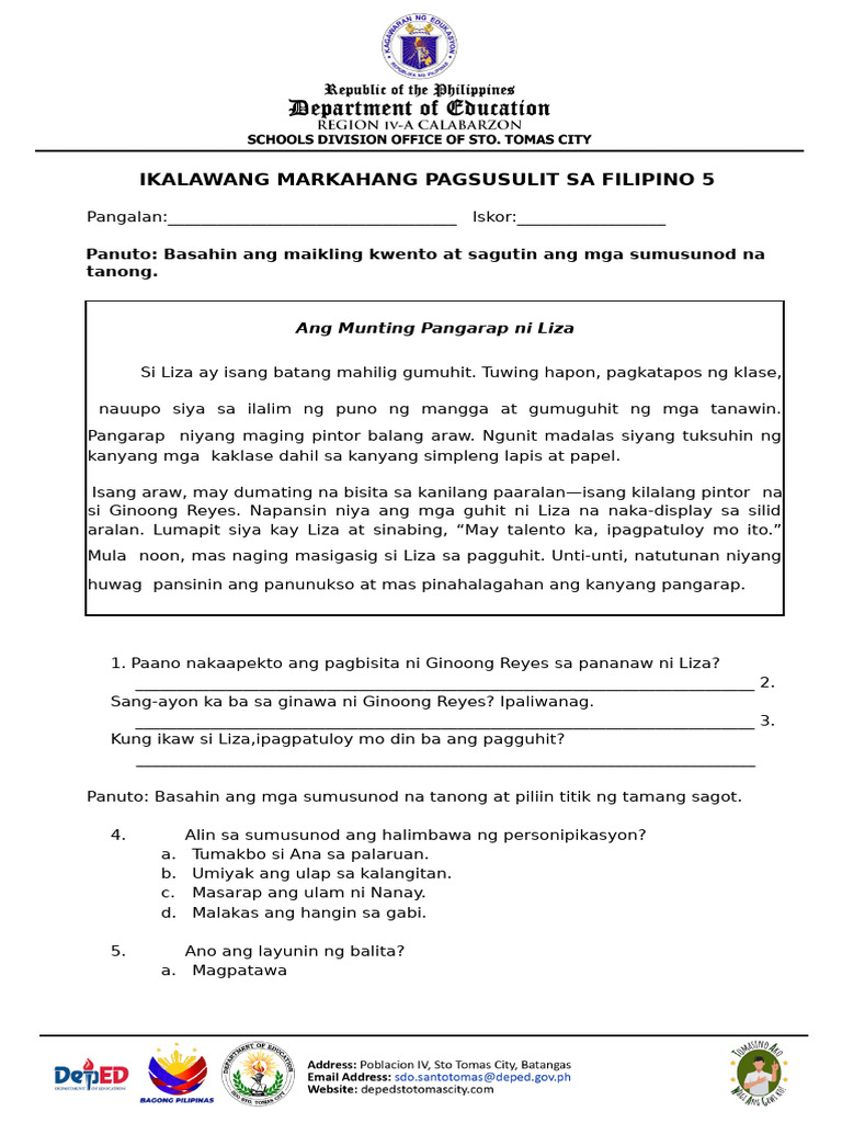 Filipino 5 | PDF