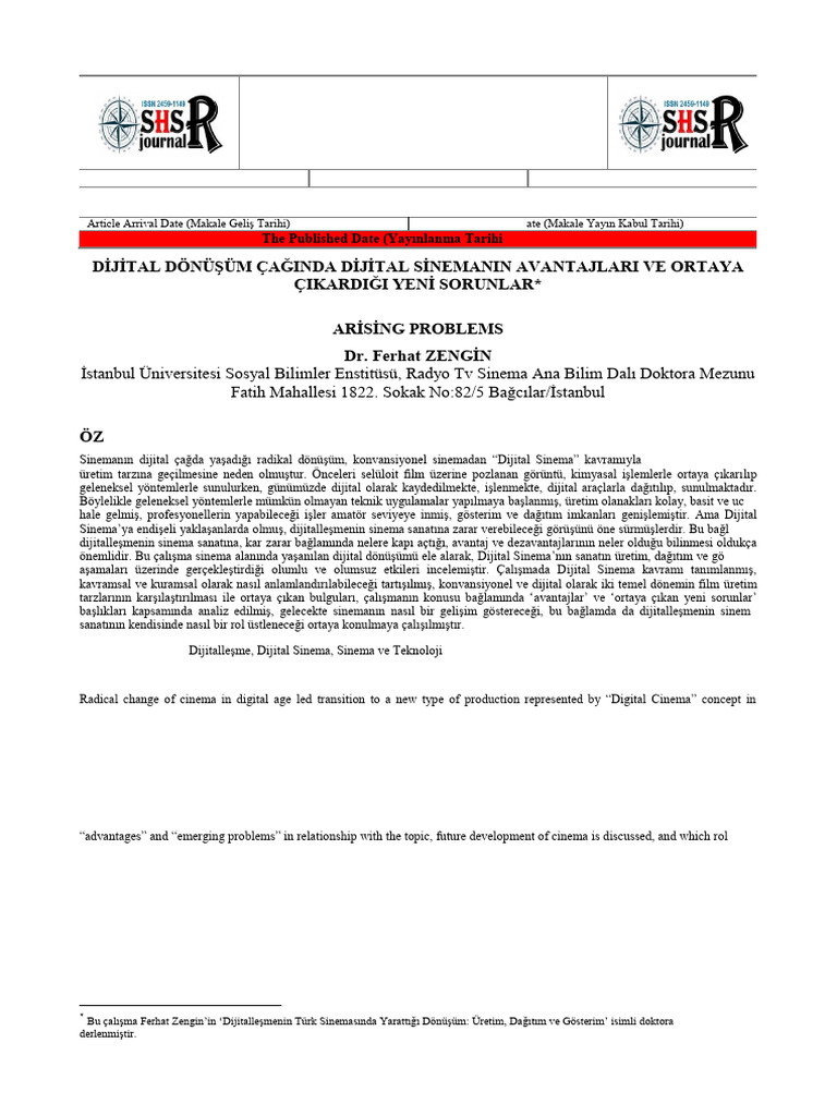 Journal of Social and Humanities Sciences Research | PDF