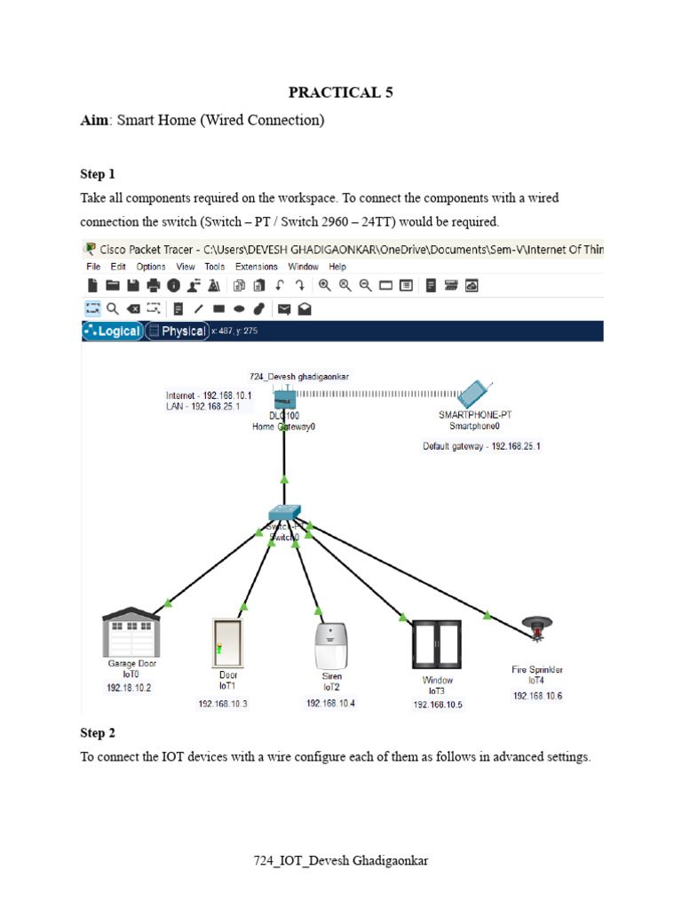 724 Practical 5 IOT | PDF
