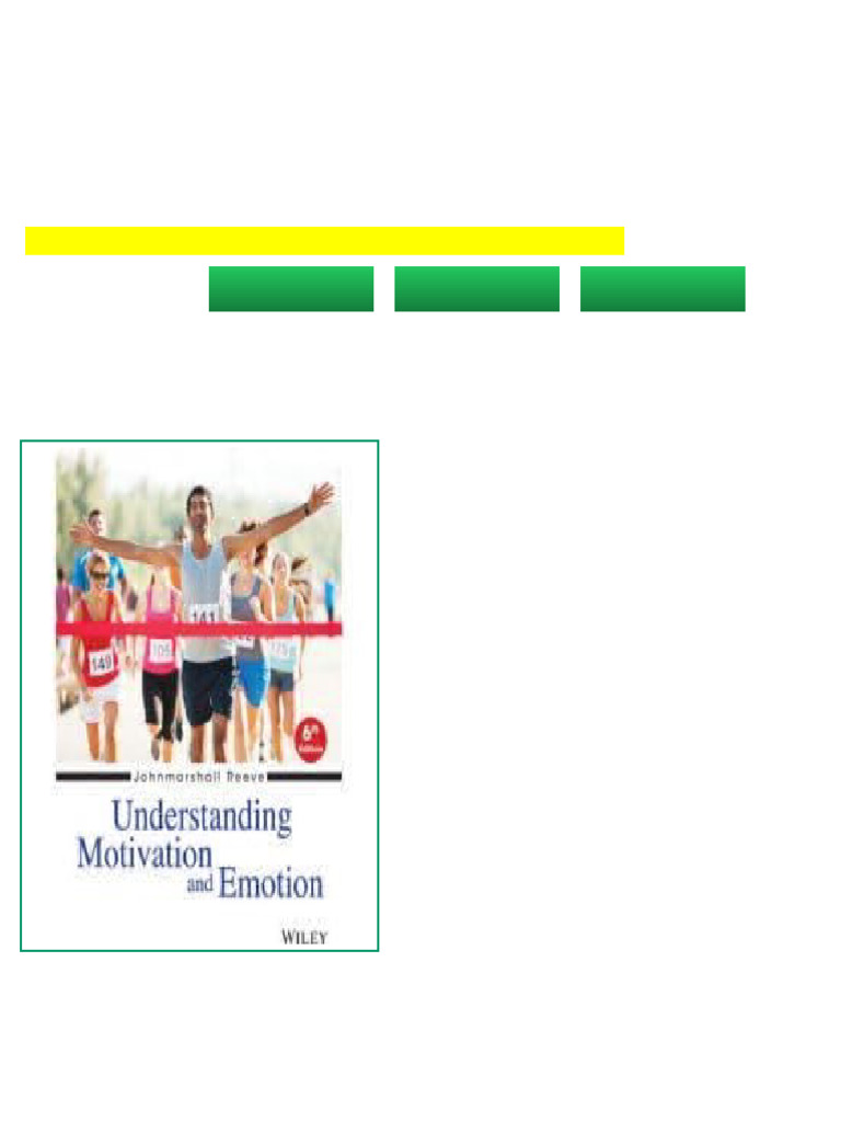 Test Bank For Understanding Motivation and Emotion, 6th Edition by ...