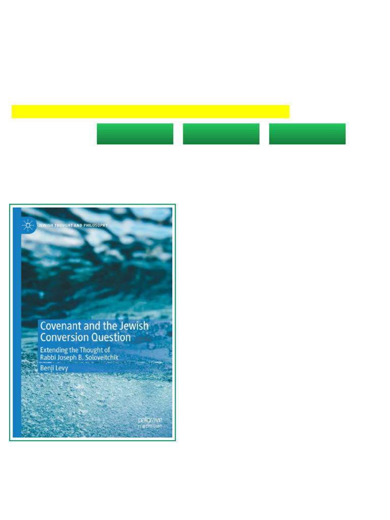 (Ebook) Covenant and The Jewish Conversion Question by Benji Levy ISBN ...