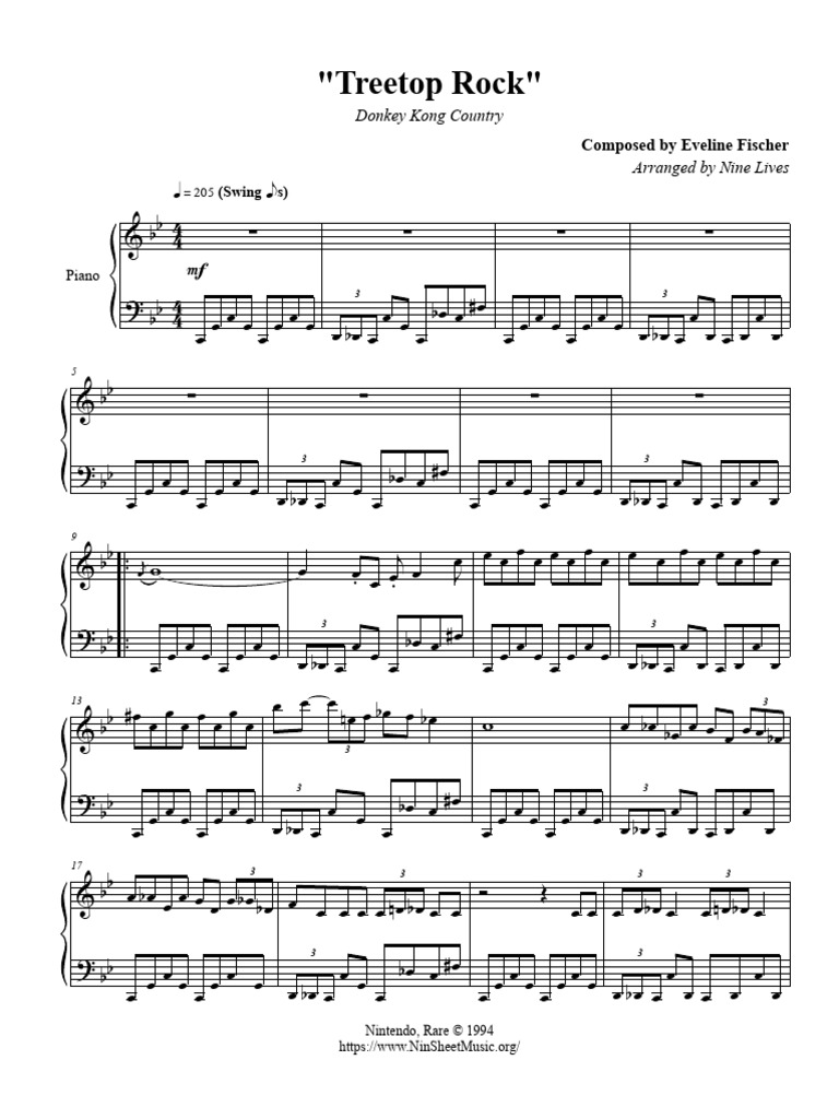 Donkey Kong Country - Treetop Rock | PDF | Single Player Games | Home ...