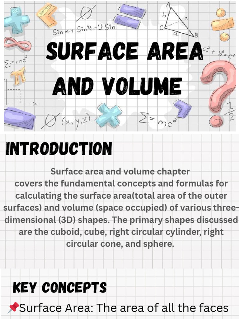 Surface Area and Volume PDF | PDF