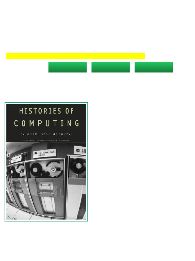 Histories of Computing 1st Edition Michael Sean Mahoney: Mirror Link ...