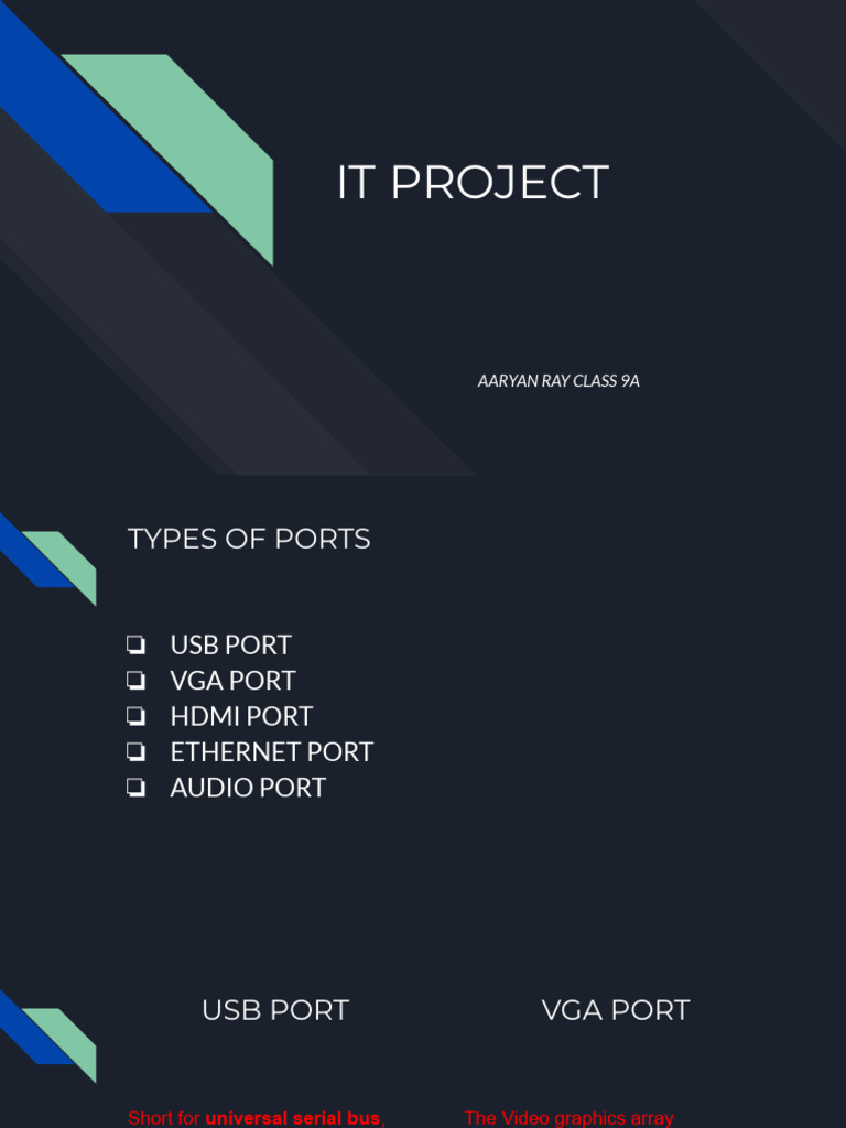 Types of Computer Ports Explained | PDF
