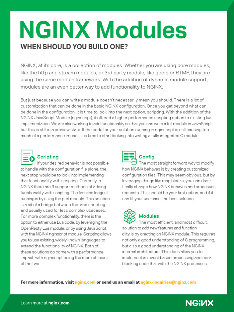 When to Build NGINX Modules | PDF | Scripting Language | Java Script