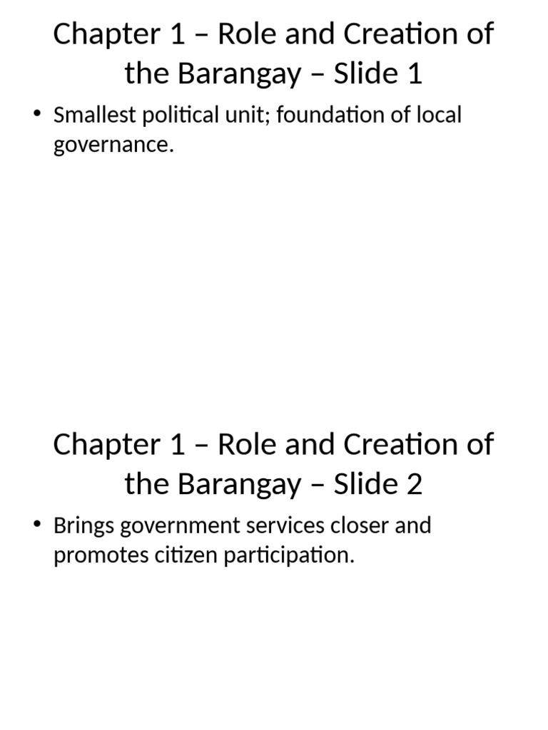 Understanding Barangay Governance Structure | PDF
