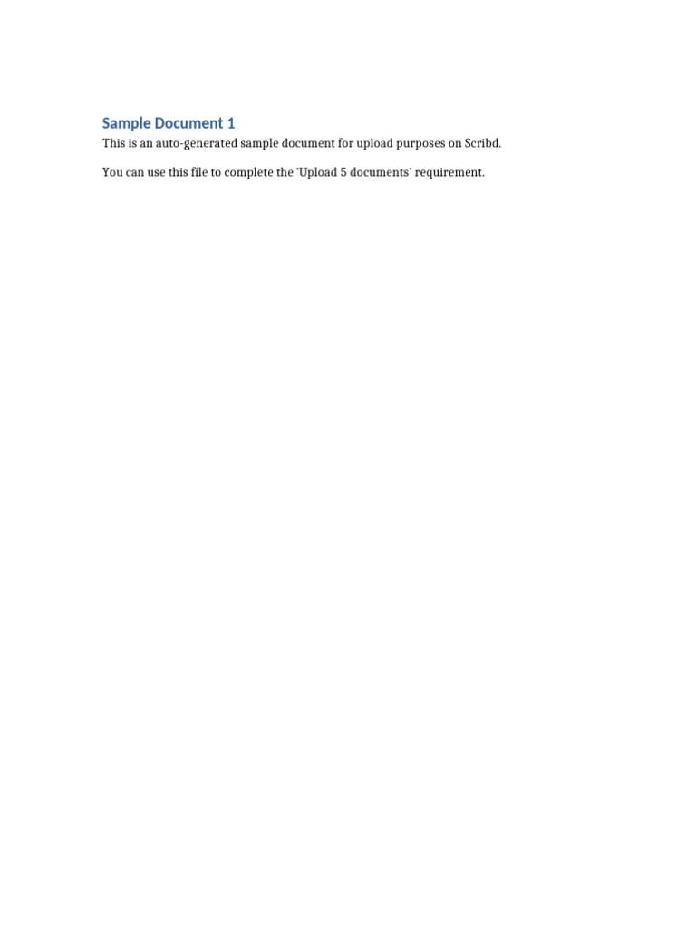Sample Document 1 | PDF