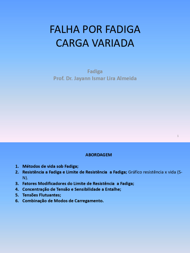 Fadiga: Causas e Métodos de Análise | PDF | Fadiga (Engenharia ...