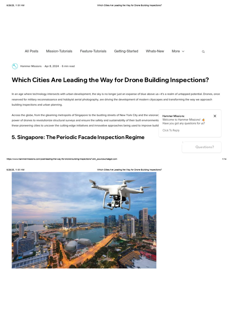 Top Cities for Drone Building Inspections | PDF | Unmanned Aerial Vehicle