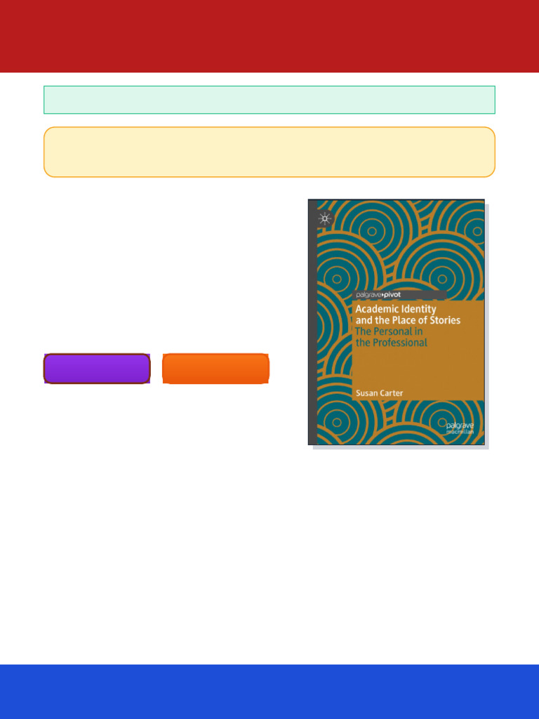 Academic Identity and The Place of Stories The Personal in The ...