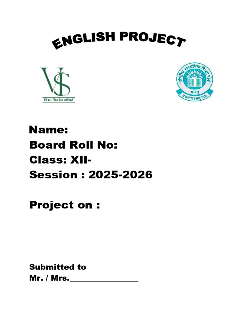 English Project Work Xii 2025-26 | PDF