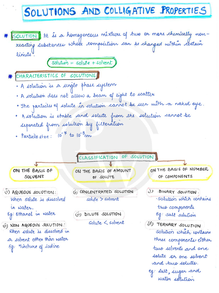 Solutions Hand Written Notes | PDF