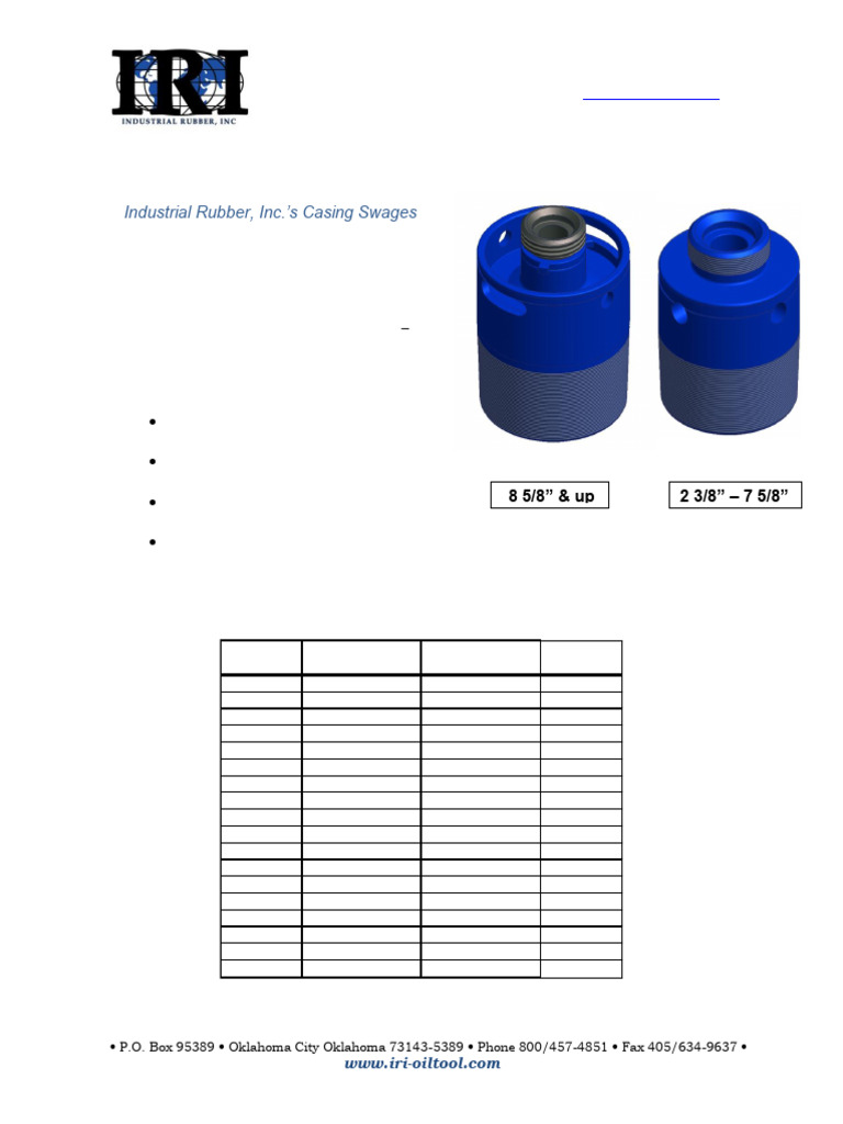 Circulating Swages Product 89a 6375912 01 | PDF
