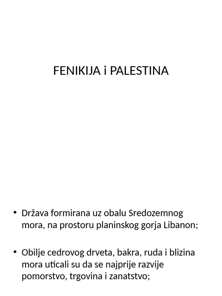 Fenikija I Palestina | PDF