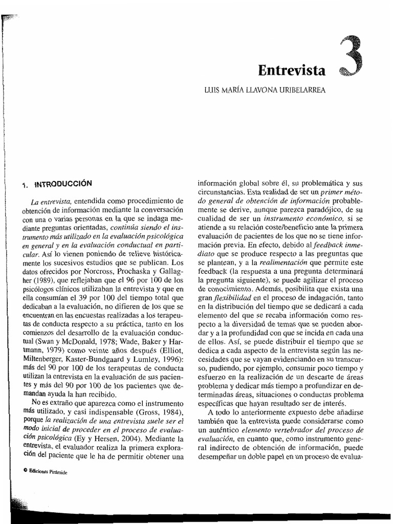 Entrevista Conductual | PDF