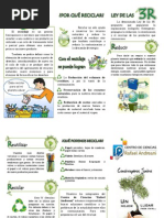 Triptico Basura | PDF | Residuos | Vertedero