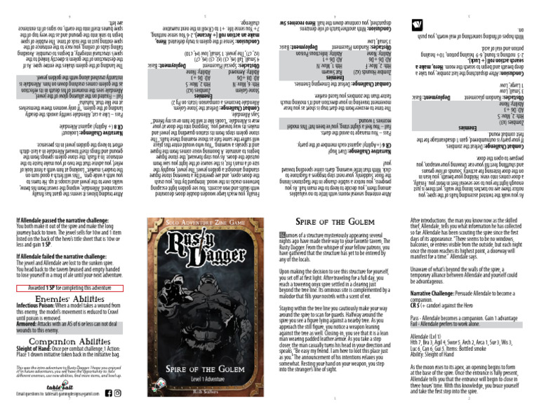 1 Rusty Dagger-Spire of The Golem | PDF