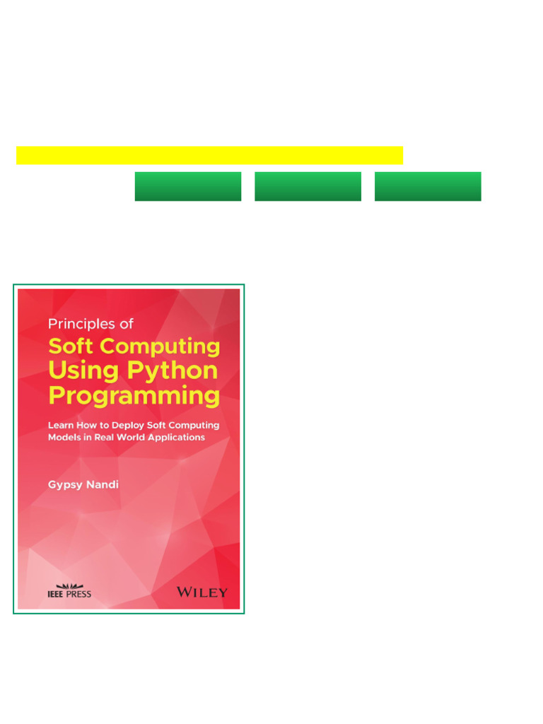 Principles of Soft Computing Using Python Programming 1st Edition Gypsy Nandi | PDF | Learning ...