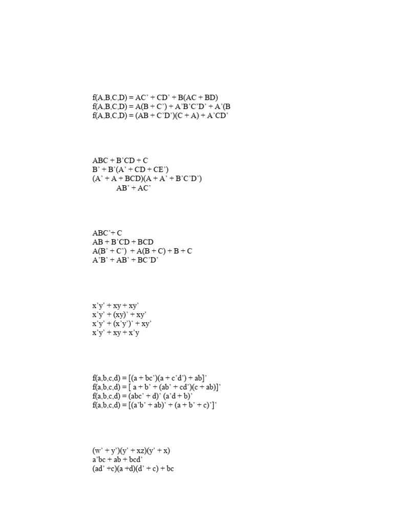 Unit 2 Assignment Based on Boolean Algebra (1) | PDF | Boolean Algebra ...