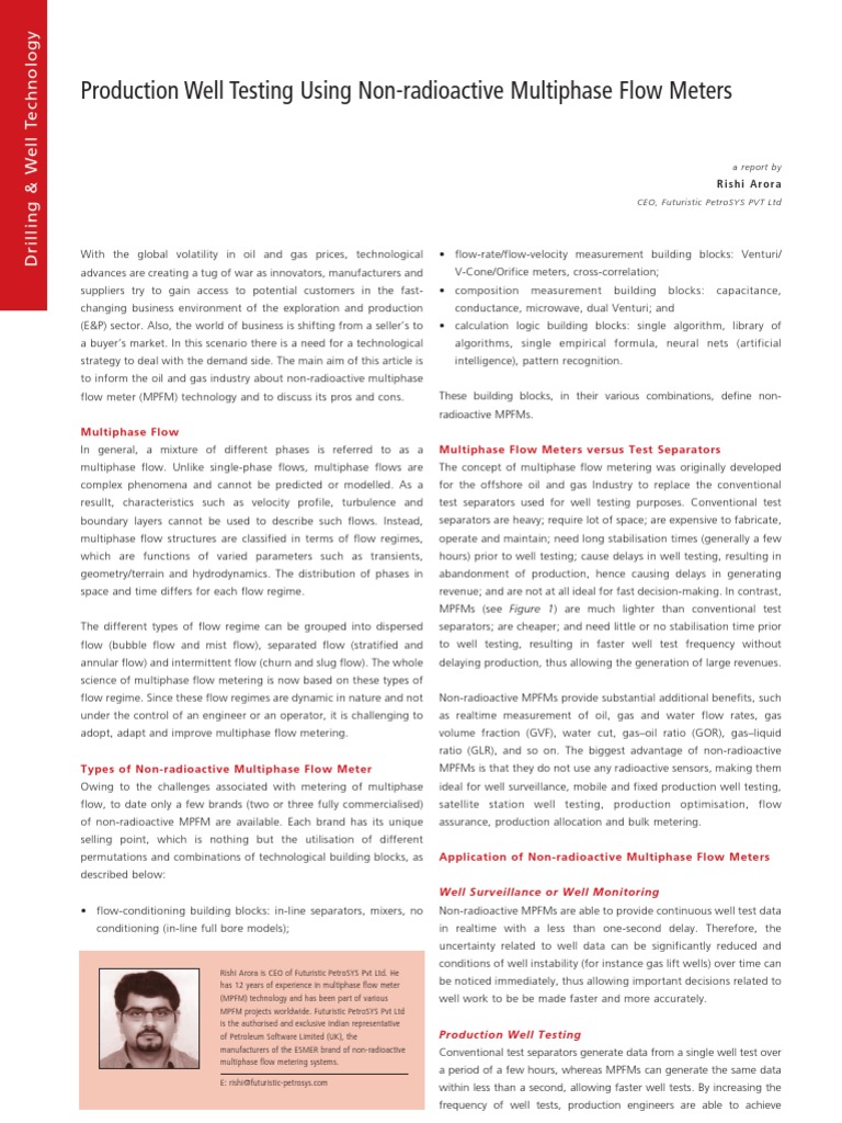 Production Well Testing With Non-Radiactive PDF | PDF | Fluid Dynamics ...