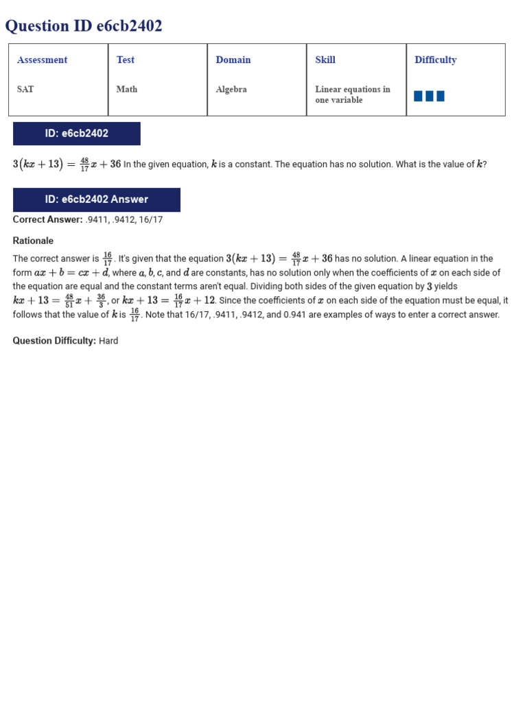 Sat Math Practice Covering All Domains | PDF | Triangle | Equations